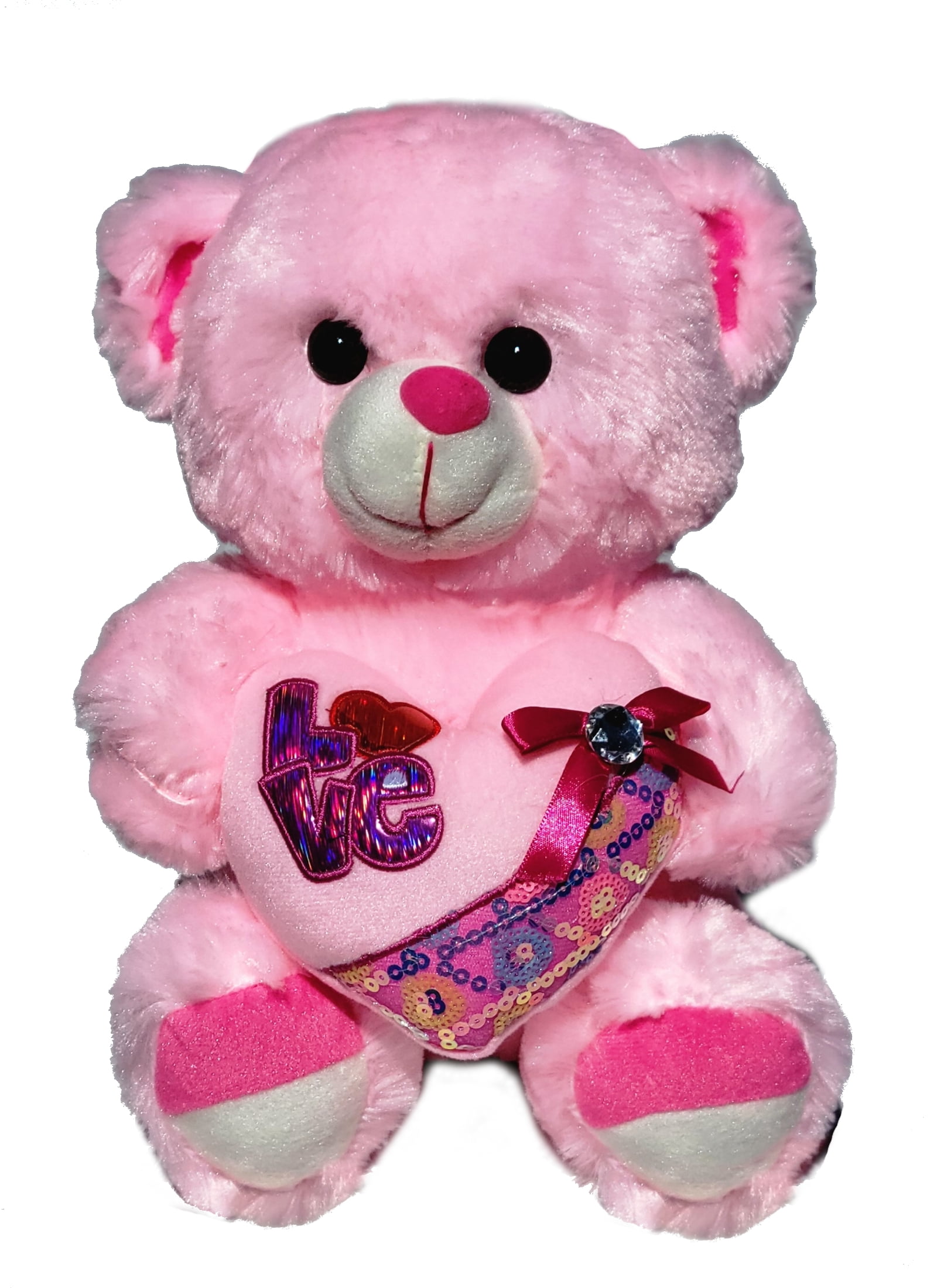 Party Pro's Pink Teddy Bear Soft Plush Stuffed Animal Holding Love ...