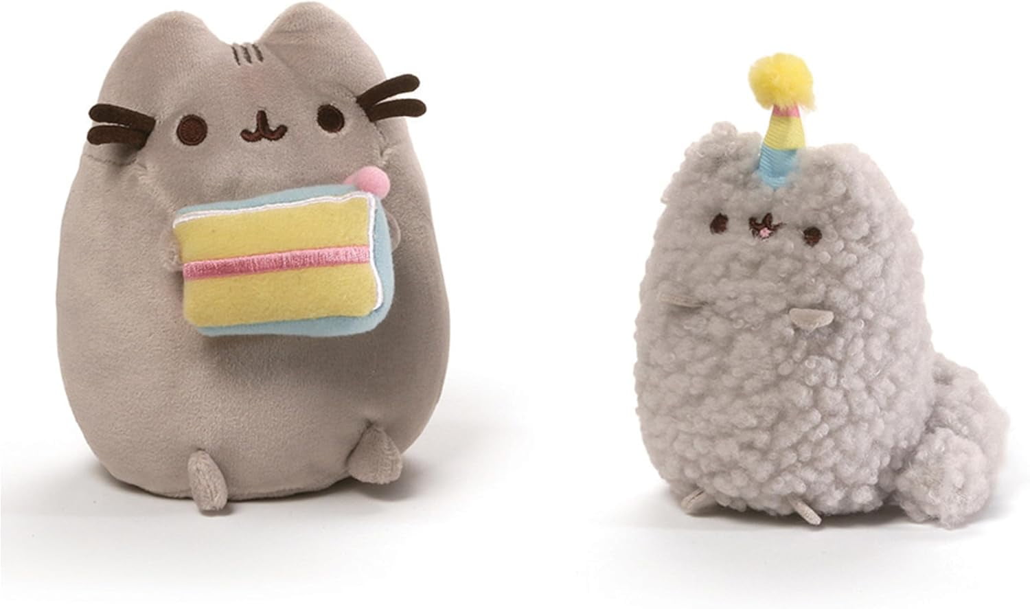 Party Pusheen and Stormy Birthday Set Plush, Collectible Stuffed Animals for Ages 8 and Up, Gray ...
