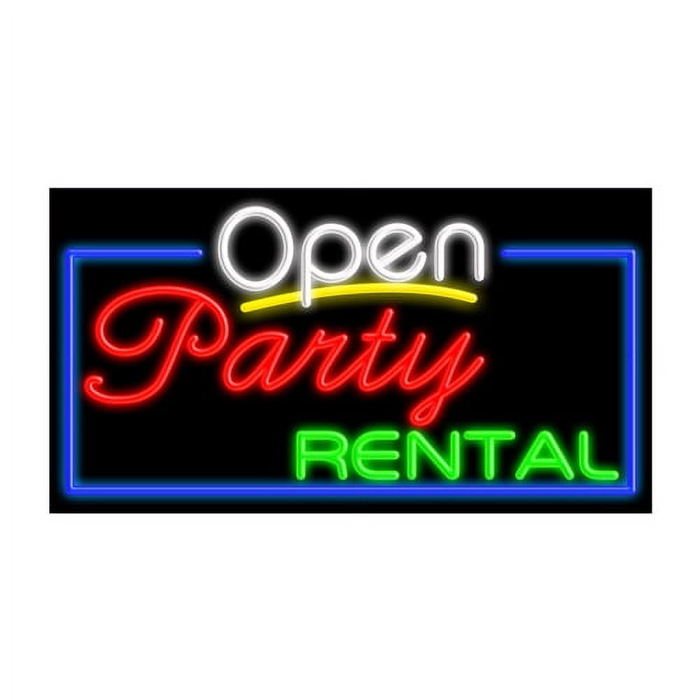 Party Rental Glass Neon Sign 37"L x 20"H #15816 - Walmart.com