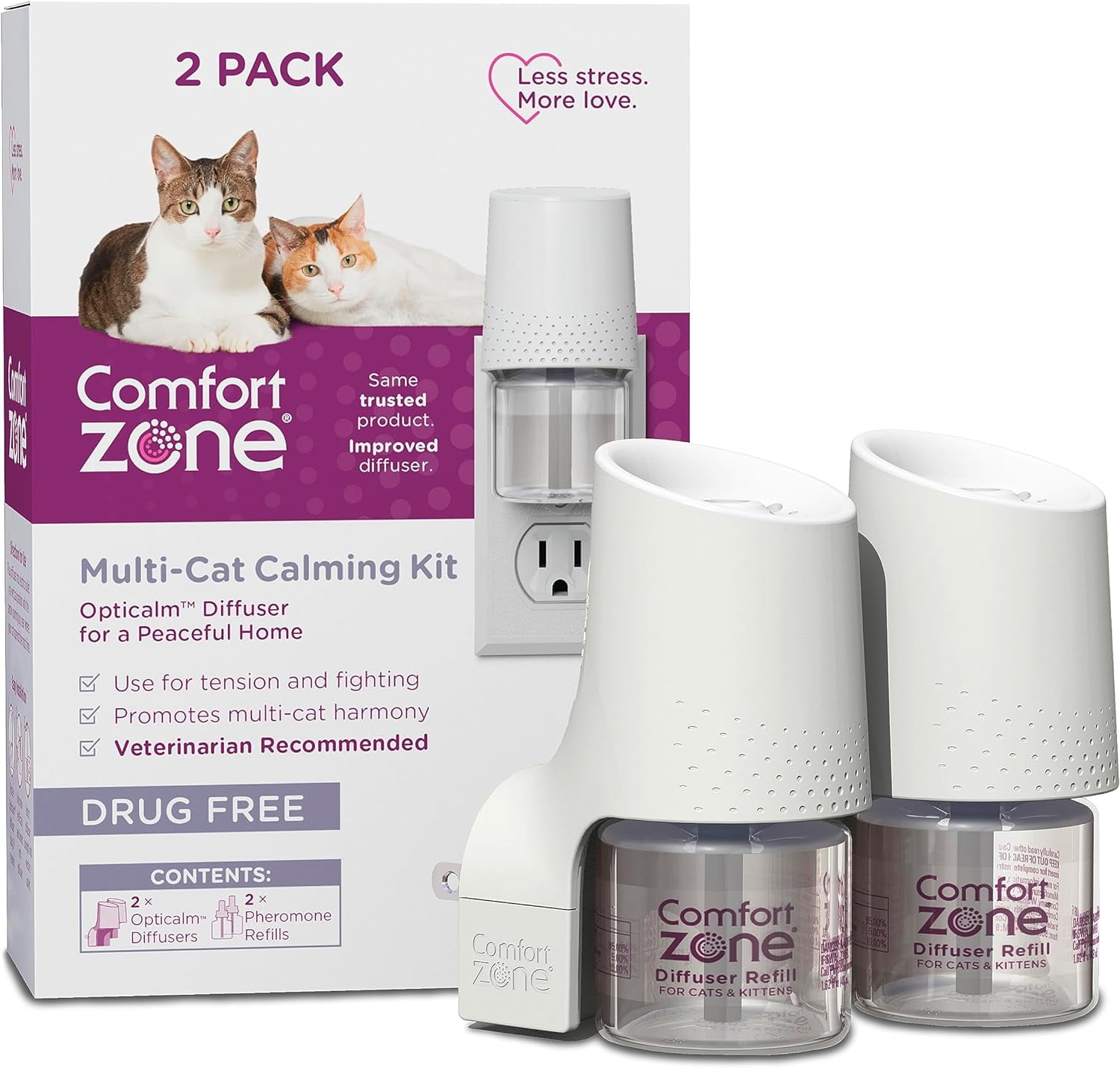 Party Savings Kit; 2 Multicat Diffusers & 2 Refills; Cat Calming ...