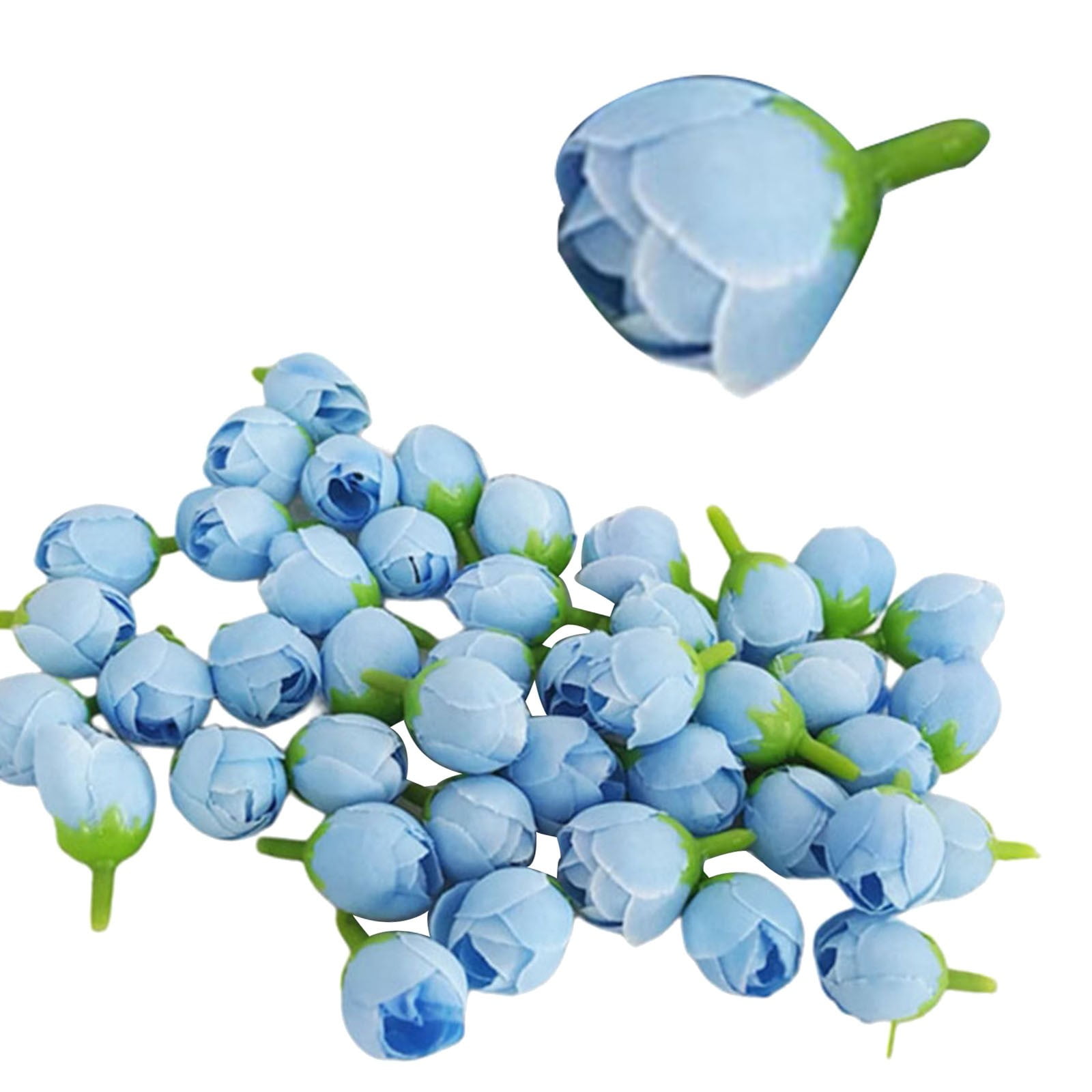 Party Simulation Decoration Small Flower Head Light Blue,1 Artificial ...