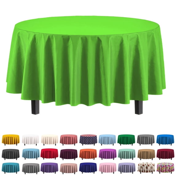 Party Solids 6-Pack Premium Plastic Tablecloth 54in x 108in Rectangle ...