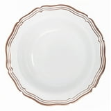Party Source 10 oz White W/ Rose Gold Rim Plastic Party Soup Bowls 10ct ...