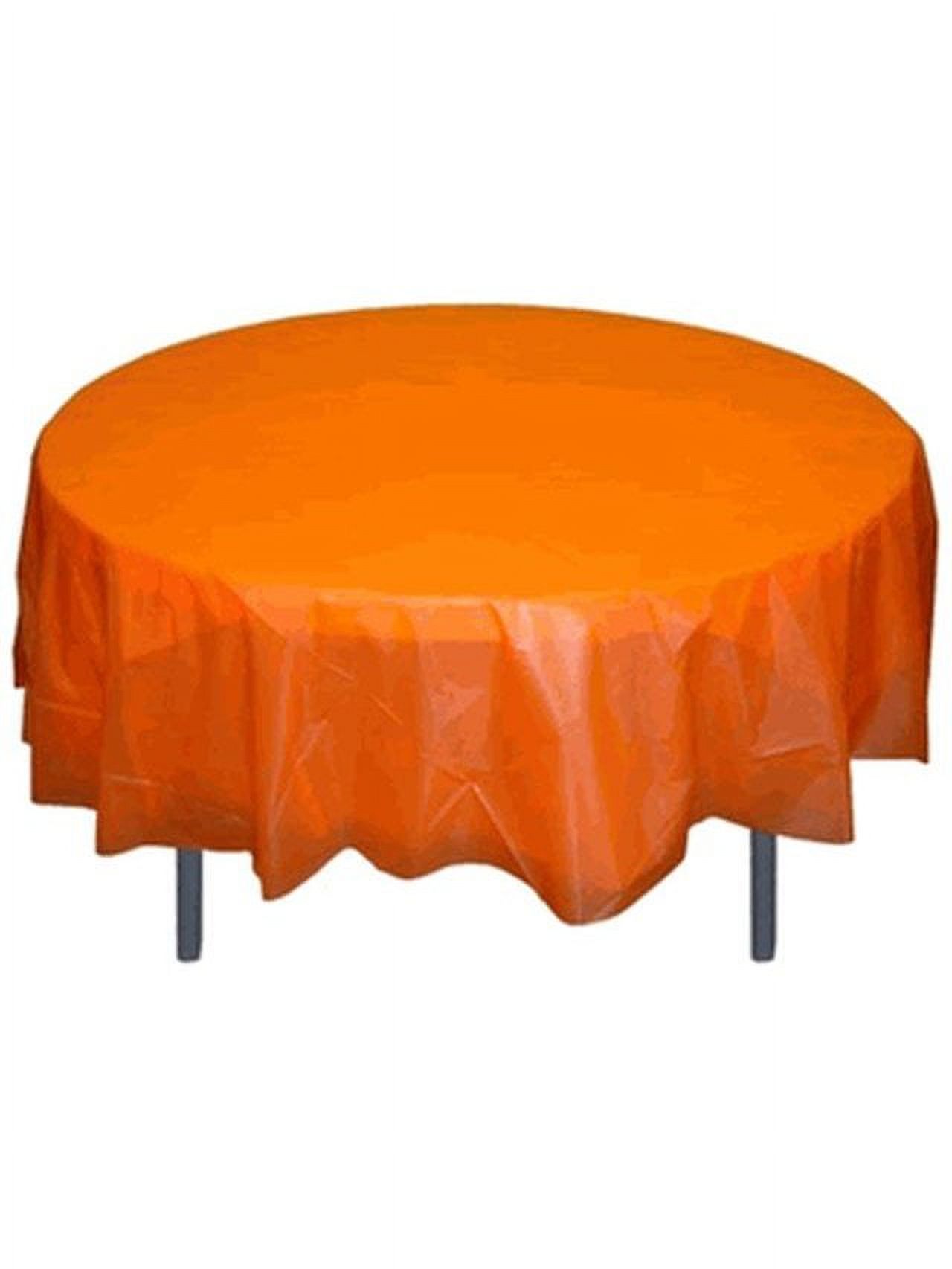 Party Source *12 Count* Orange Plastic 84" Round Tablecloths - Walmart.com