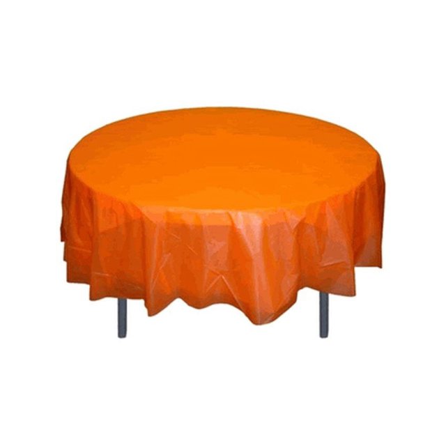 Party Source *12 Count* Orange Plastic 84" Round Tablecloths - Walmart.com