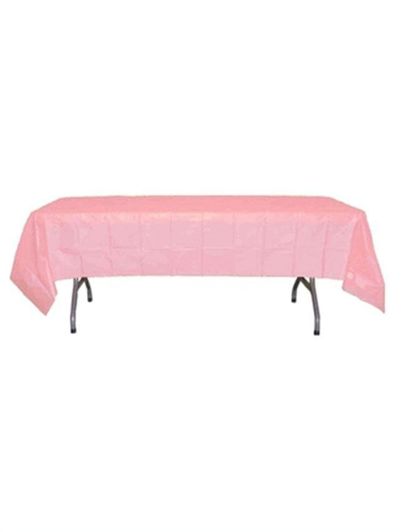 Party Source *12 Count* Pink Rectangular Plastic Tablecloths 54" x 108 ...