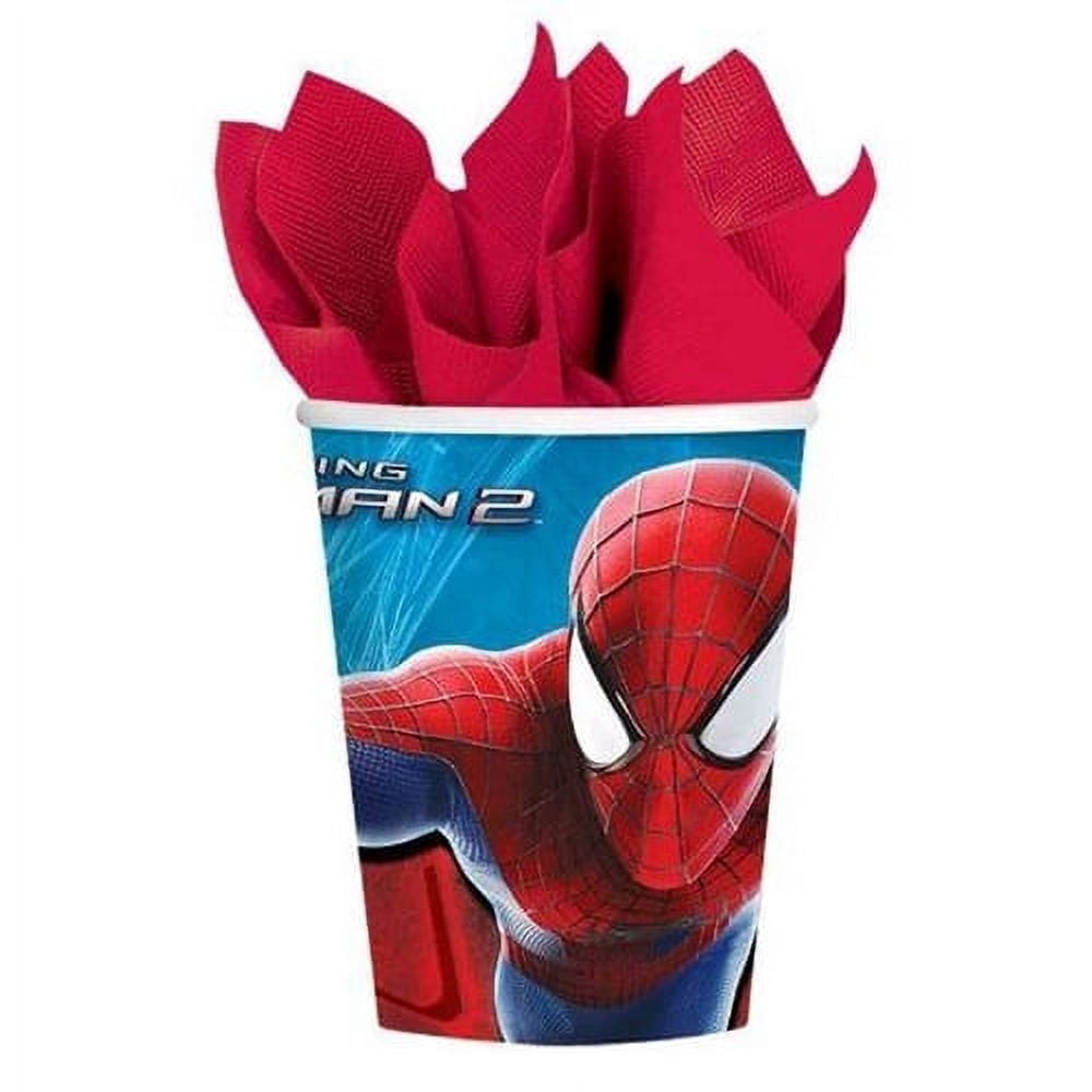 Party Spider-Man Disposable Paper Cups, 9 oz, 8 Count (1 Pack ...
