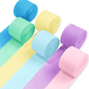 Kabuer Crepe Paper Streamers, 12 Rolls, 12 Vibrant Colors, 4.5cm x 82ft ...