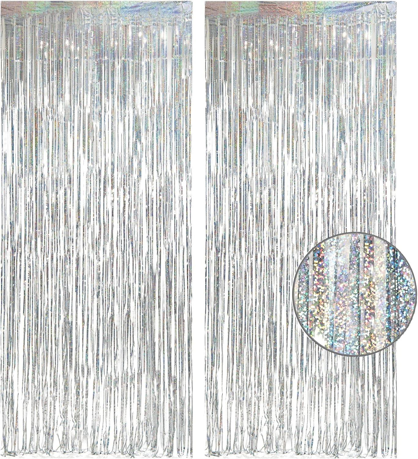 Party Streamers Decoration - Foil Fringe Backdrop for 2026 NYE ...