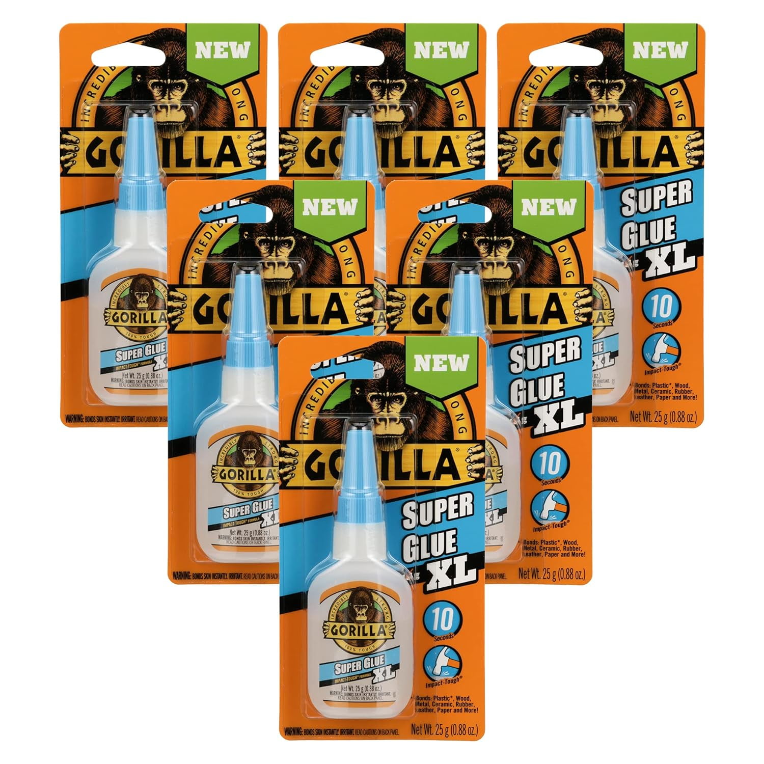 Party Super Glue XL, Clear Glue, 25 Gram (Pack of 6) - All Purpose and ...