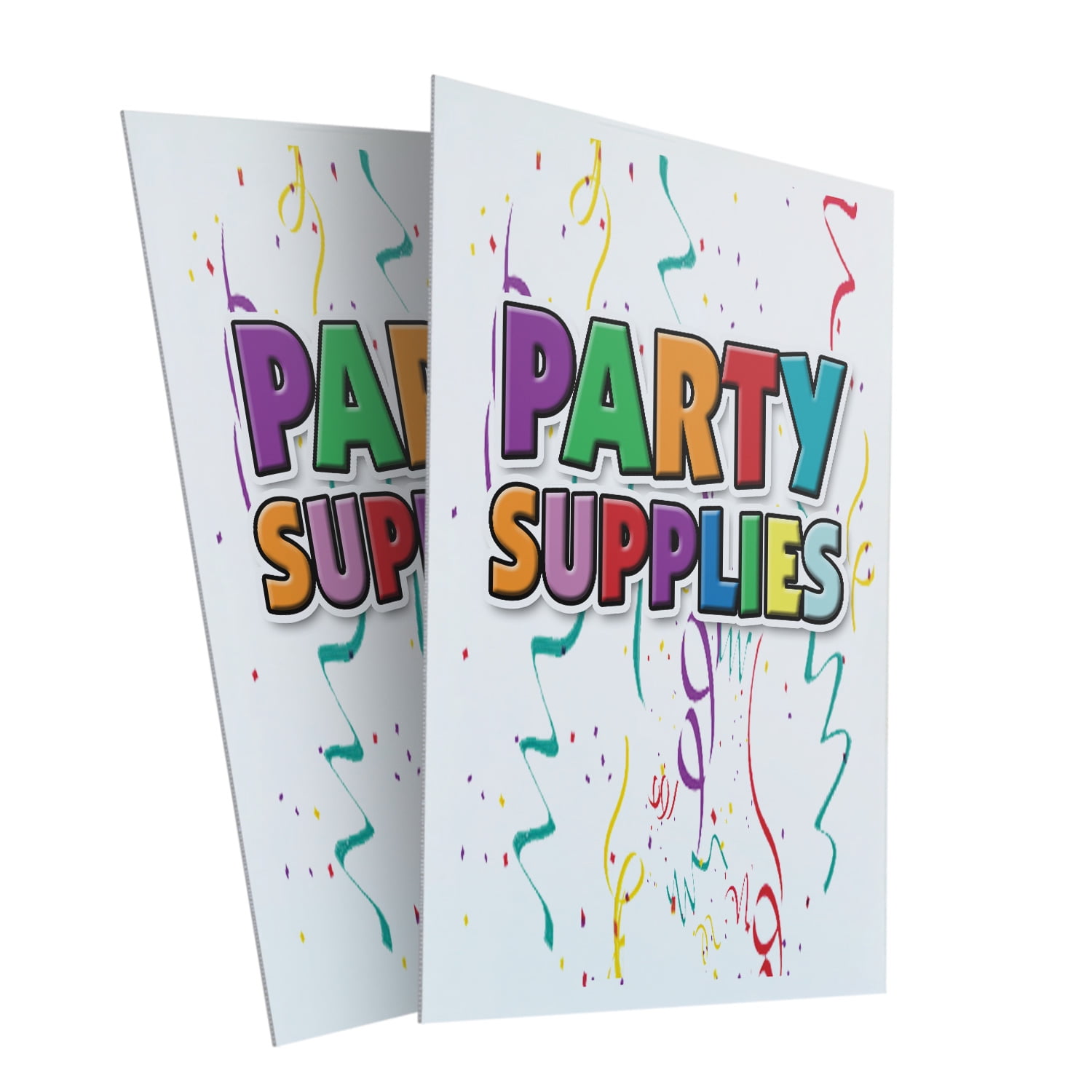 Party Supplies (2-PACK) 24" x 36" Plastic Signs | Sign Insert 4mm ...