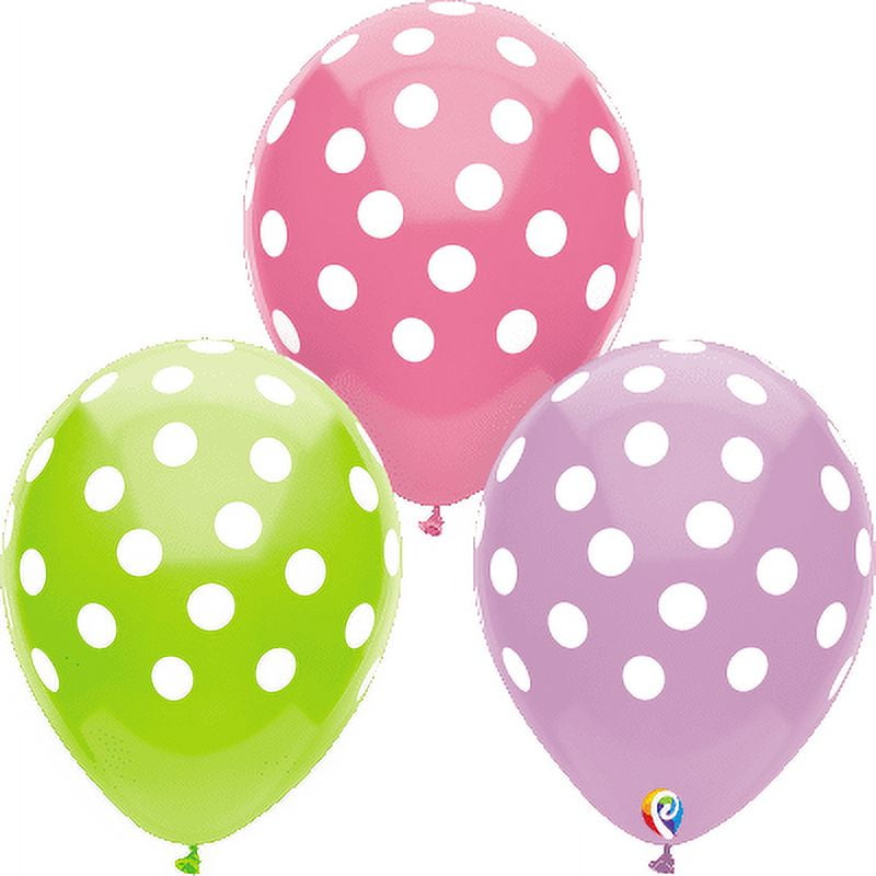 Party Supplies - Pioneer Latex Balloon Polka Dots All Over Asst 8 ct ...