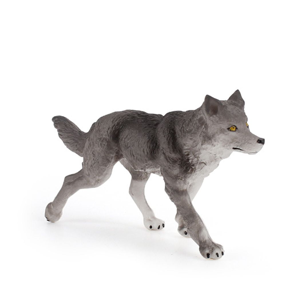 Party Supplies Realistic Kid Woodland Toy Wolf Figurines Animal GRAY ...