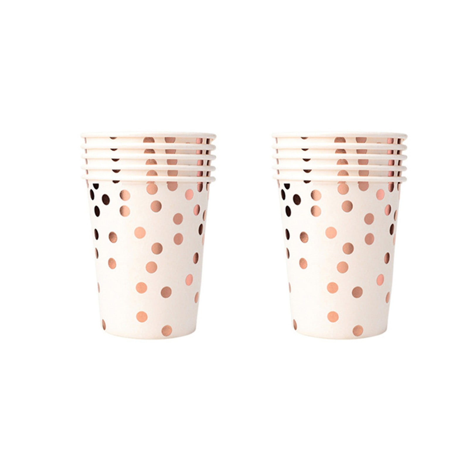 Party Supplies Set, White and Rose Gold Party Supplies, Disposable ...