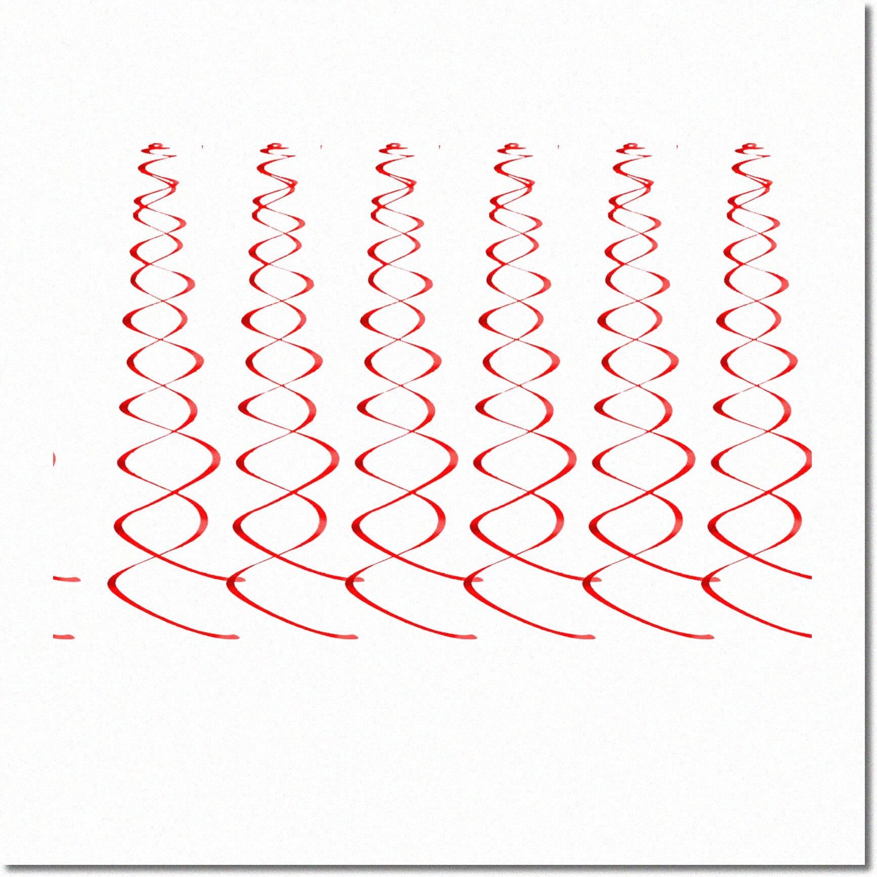 Party Swirls: Vibrant Red Hanging Spiral Decorations for Weddings, Baby ...