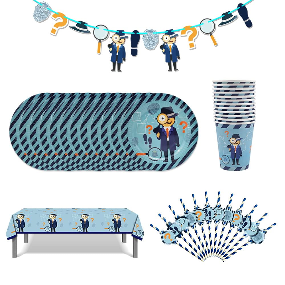 Party Talent 49 Piece Detective Spy Secret Agent Theme Party Supplies ...