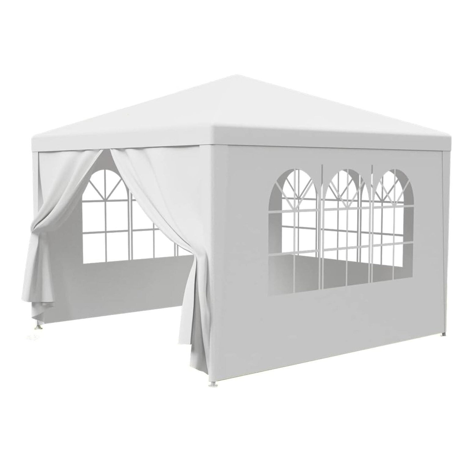 Party Tent 10'x10' Outdoor Wedding Canopy Tents for Parties with with 4 ...