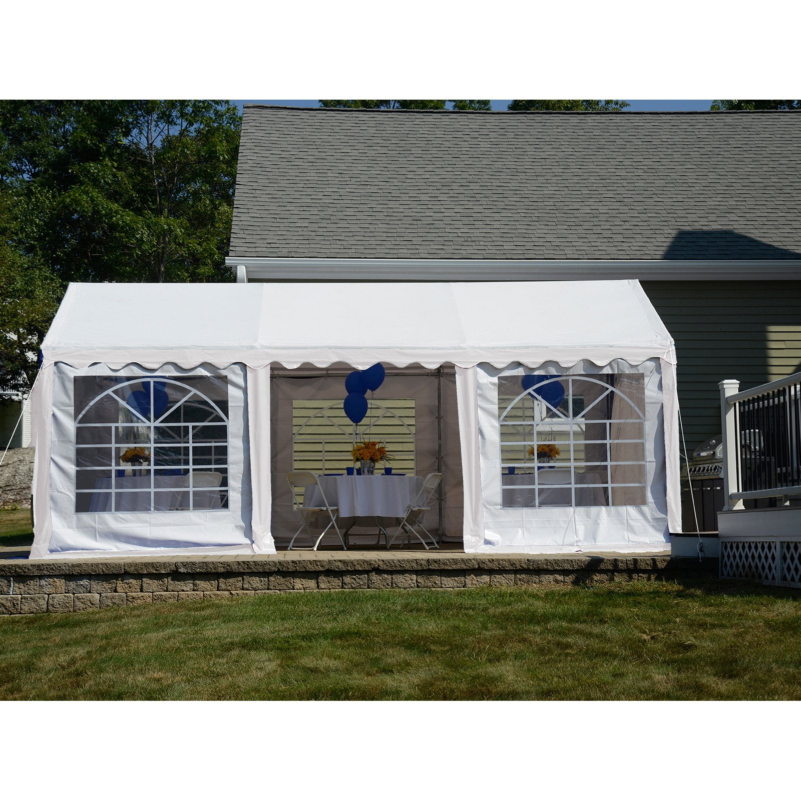 Party Tent & Enclosure Kit, 10' x 20'/3m x 6m, White - Walmart.com