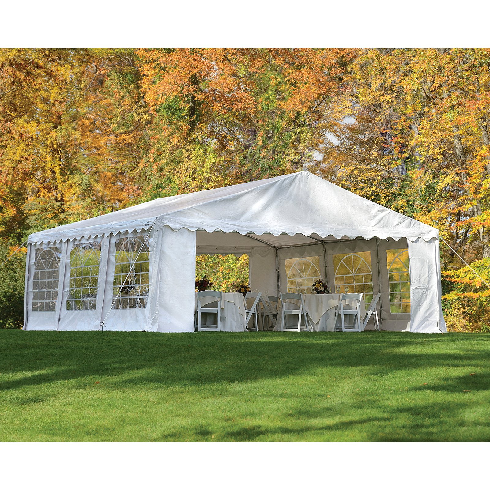 Party Tent & Enclosure Kit, 20' x 20'/6m x 6mm White - Walmart.com