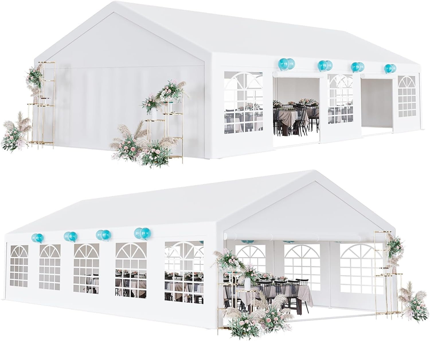 Party Tent, Outdoor Wedding Event Shelters, Heavy Duty Steel Canopy ...