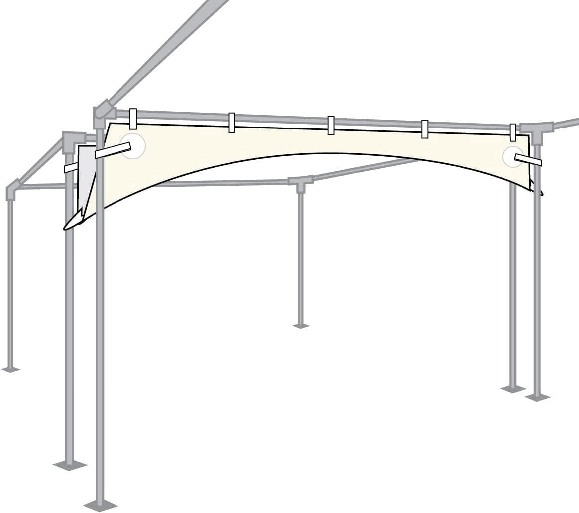 Party Tents Direct Vinyl Rain Gutters | for High Peak Frame Style ...