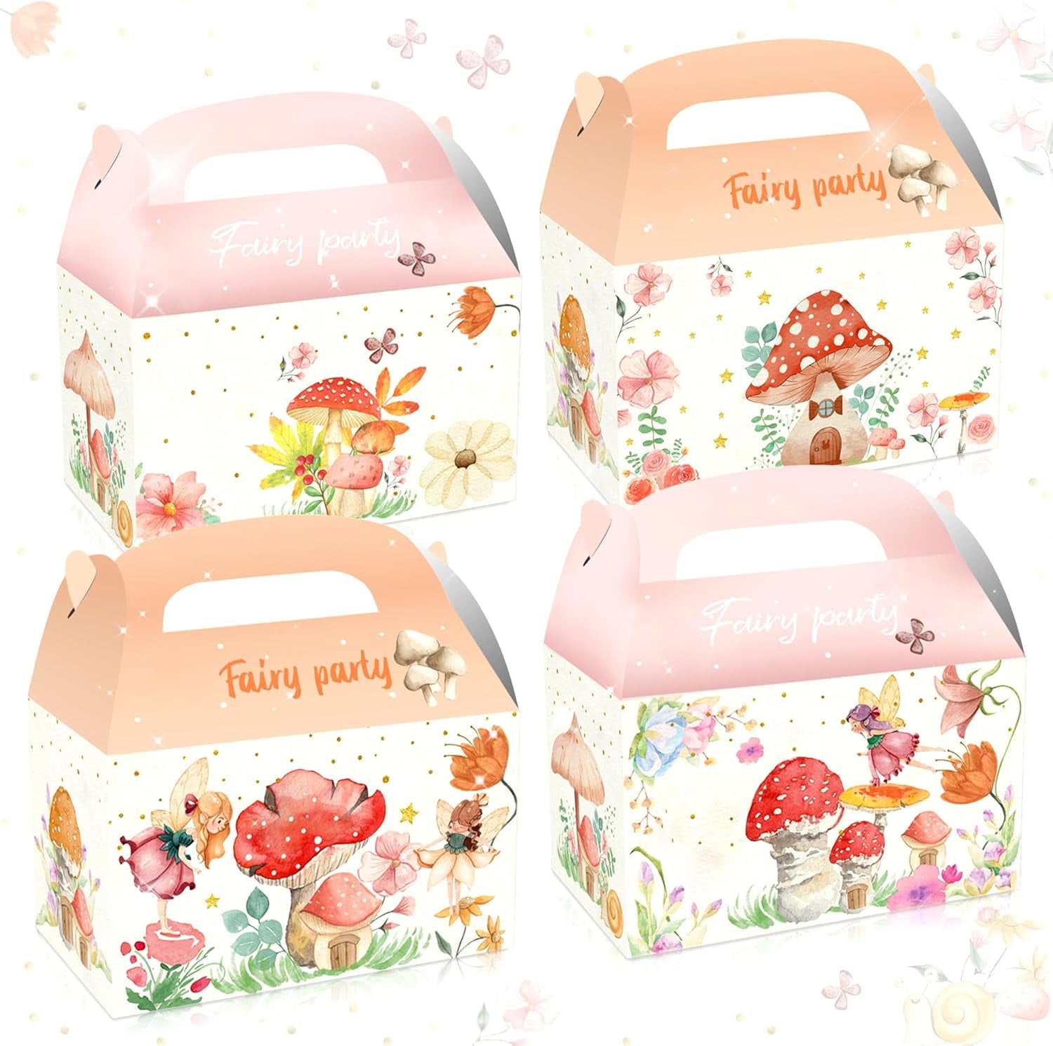 Party Theme Gift Box Set of 12, Double-Sided Design, Handheld Portable ...