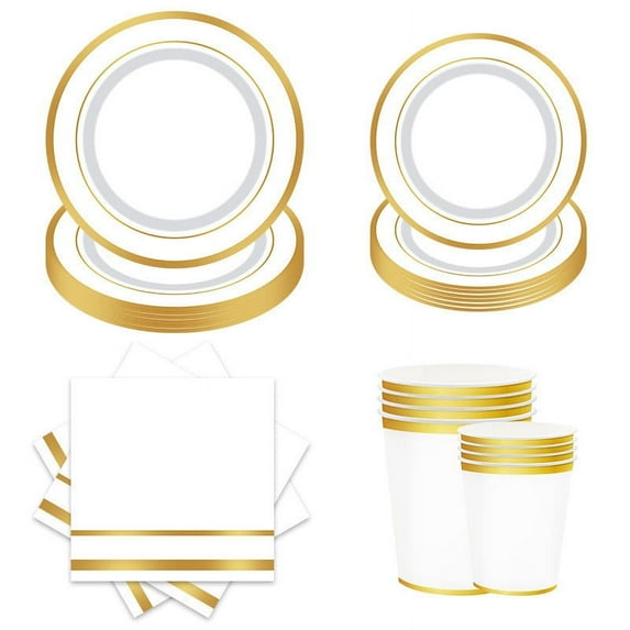 "Party Theme Paper Set of 4 - Disposable Tissue Paper Cups and Plates ...