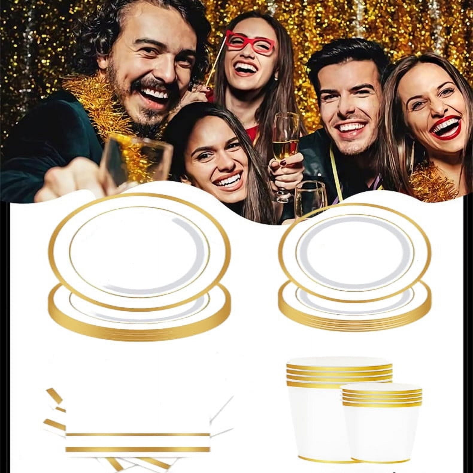 Party Theme Paper Set Tissue Paper Cups Plates Disposable Decoration ...