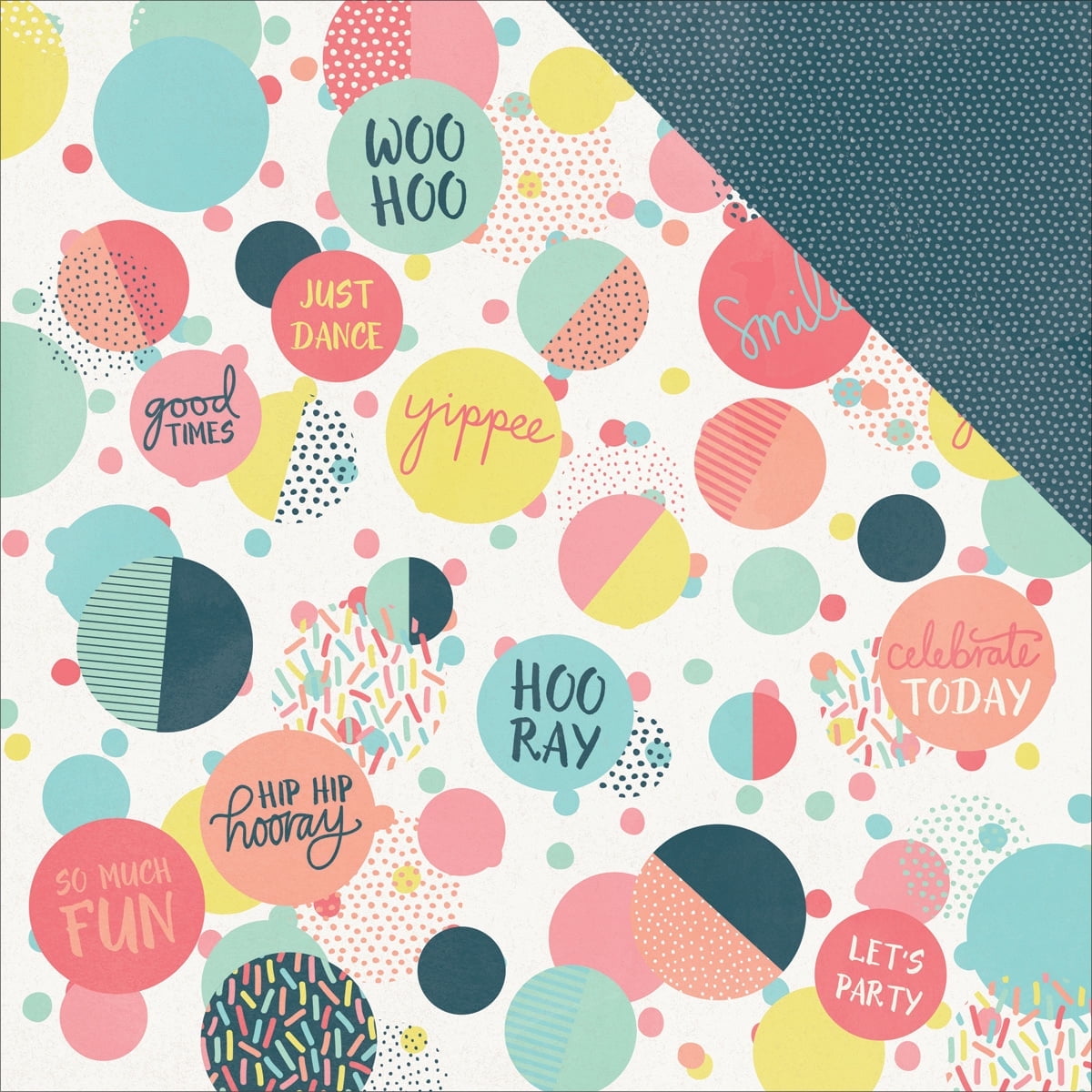 Party Time Double-Sided Cardstock 12"X12"-Confetti - Walmart.com