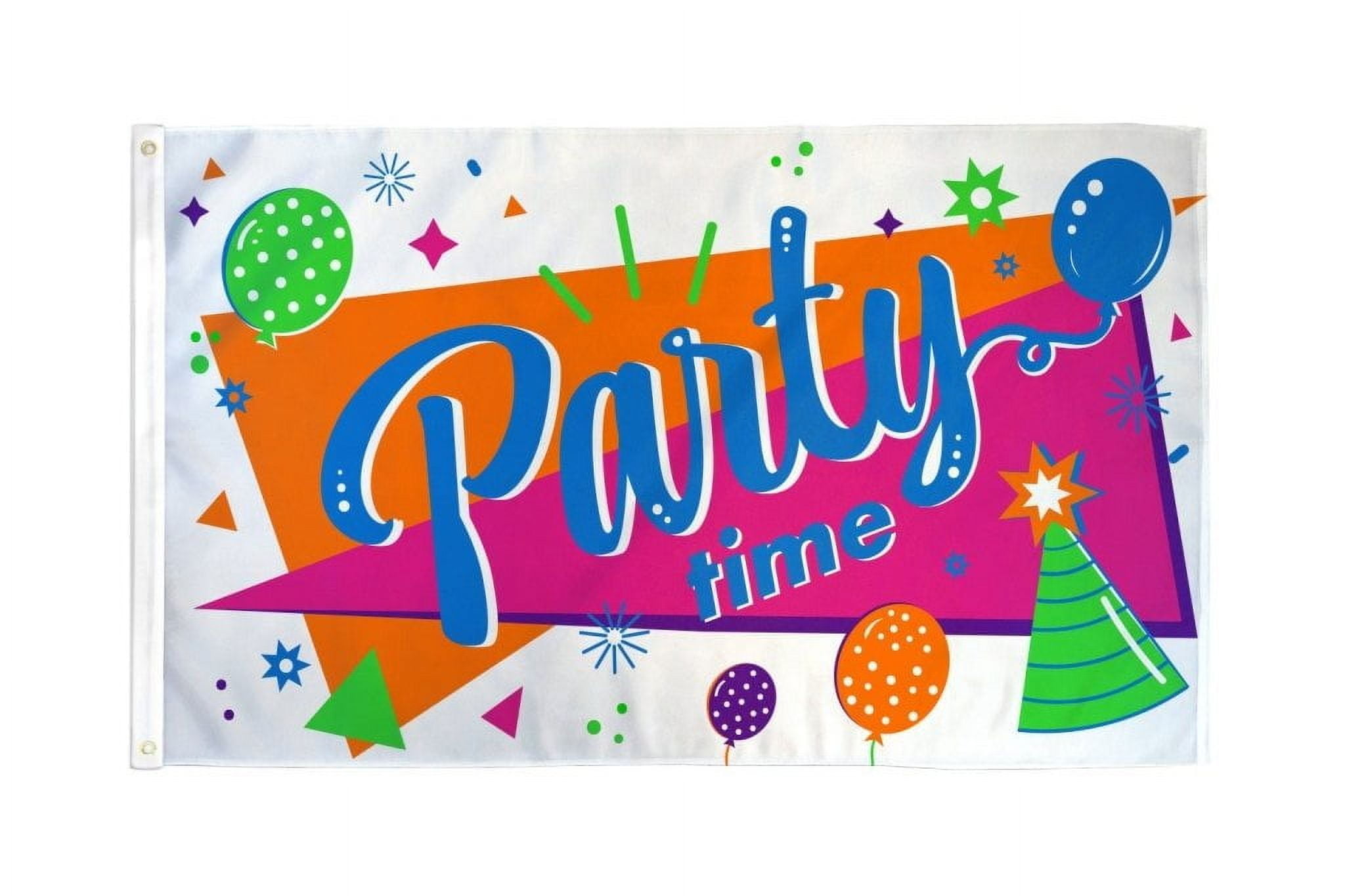Party Time Flag 3x5ft Poly - Walmart.com