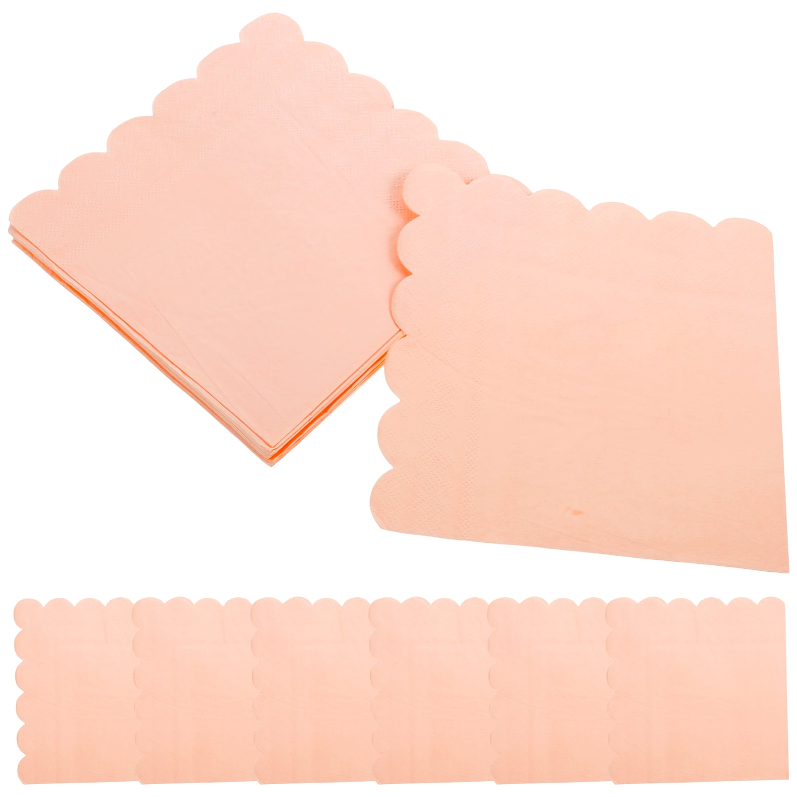 Party Tissue Paper Scalloped Cocktailnapkins Beverages Decor Holiday ...