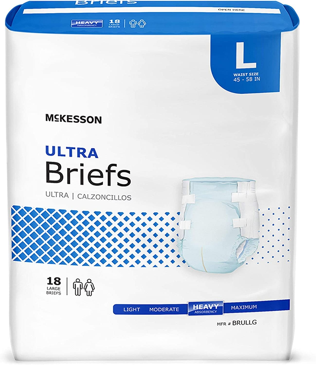 Party Ultra Briefs, [72 Count], Size L, 45-58 in. Incontinence Adult ...