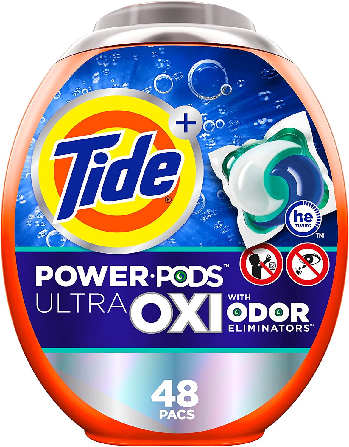 Party Ultra OXI Power PODS with Odor Eliminators Laundry Detergent Pacs ...