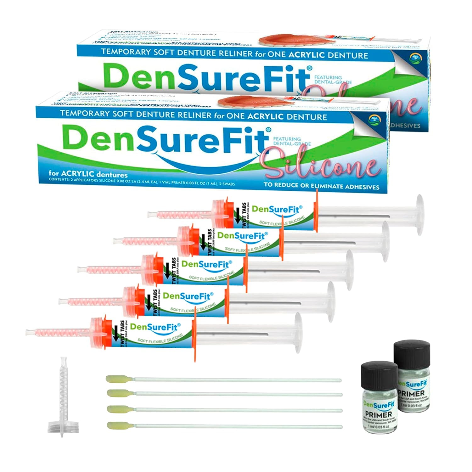 Party Upper and Lower Denture Reline Kit, Soft Silicone Denture Reliner ...
