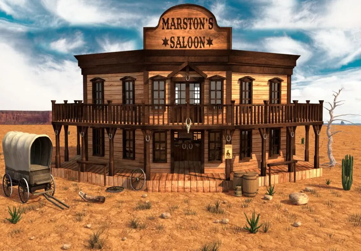 Party Wall Background Custom Western Cowboy Banner Backdrop Rustic ...