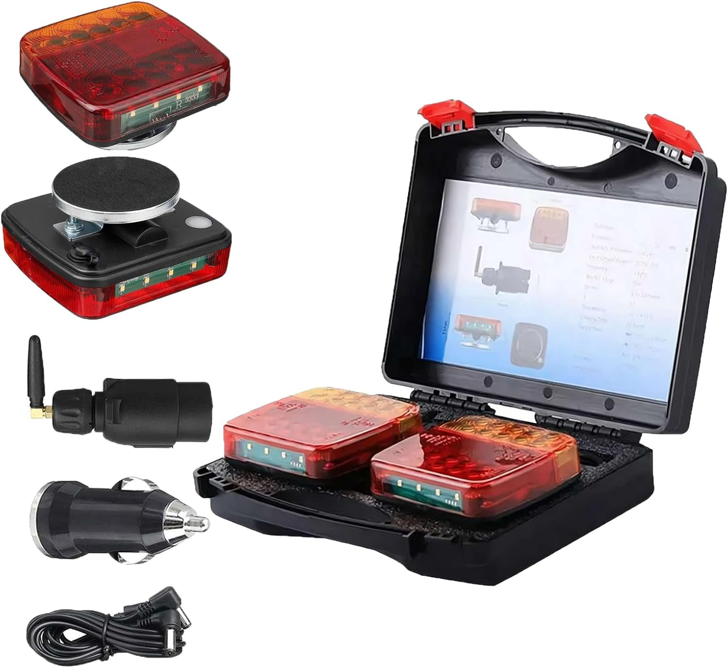 Party Wireless Trailer Lights, 2025 New Magnetic Wireless Tail Lights ...