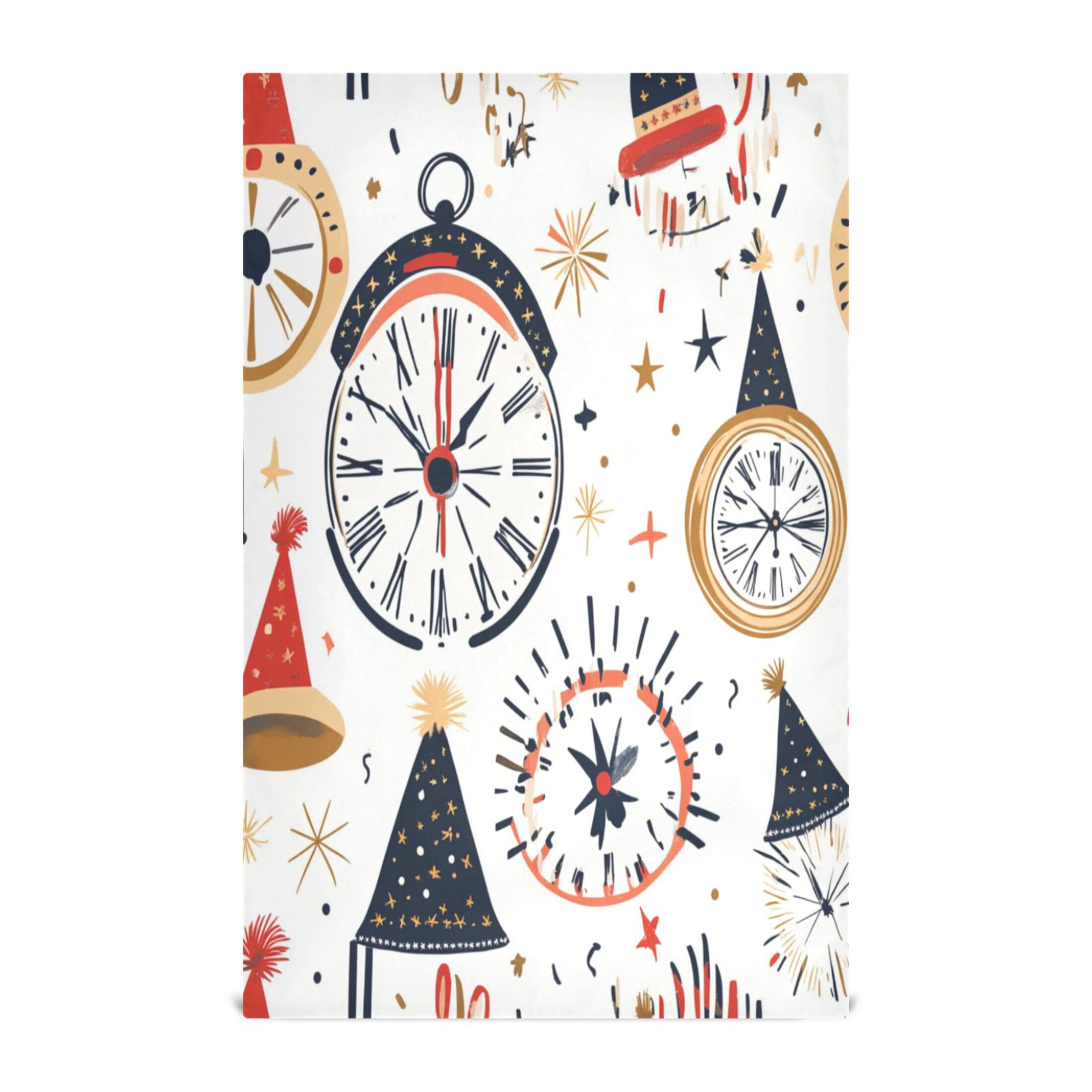 Party and Clocks Hats Decorative Waffle Towel Kitchen Dishcloth 28x18in ...