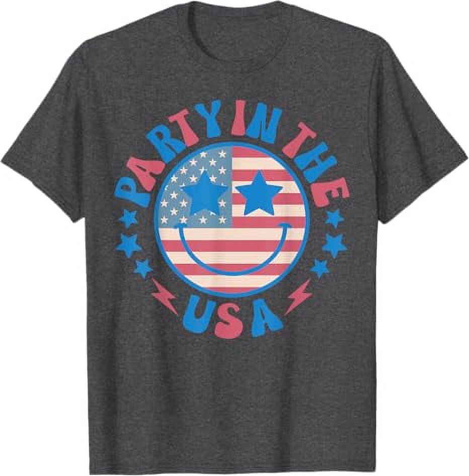 Party in the USA 4th of July Preppy Smile Shirts Men Women T-Shirt ...
