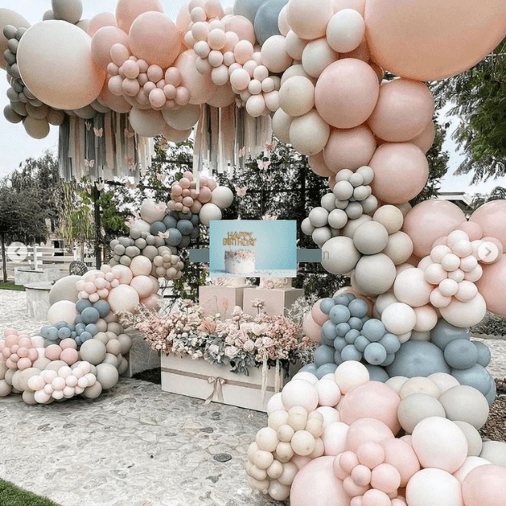 Party mix Balloon Garland Arch Kit White Gold Confetti Balloons Retro ...