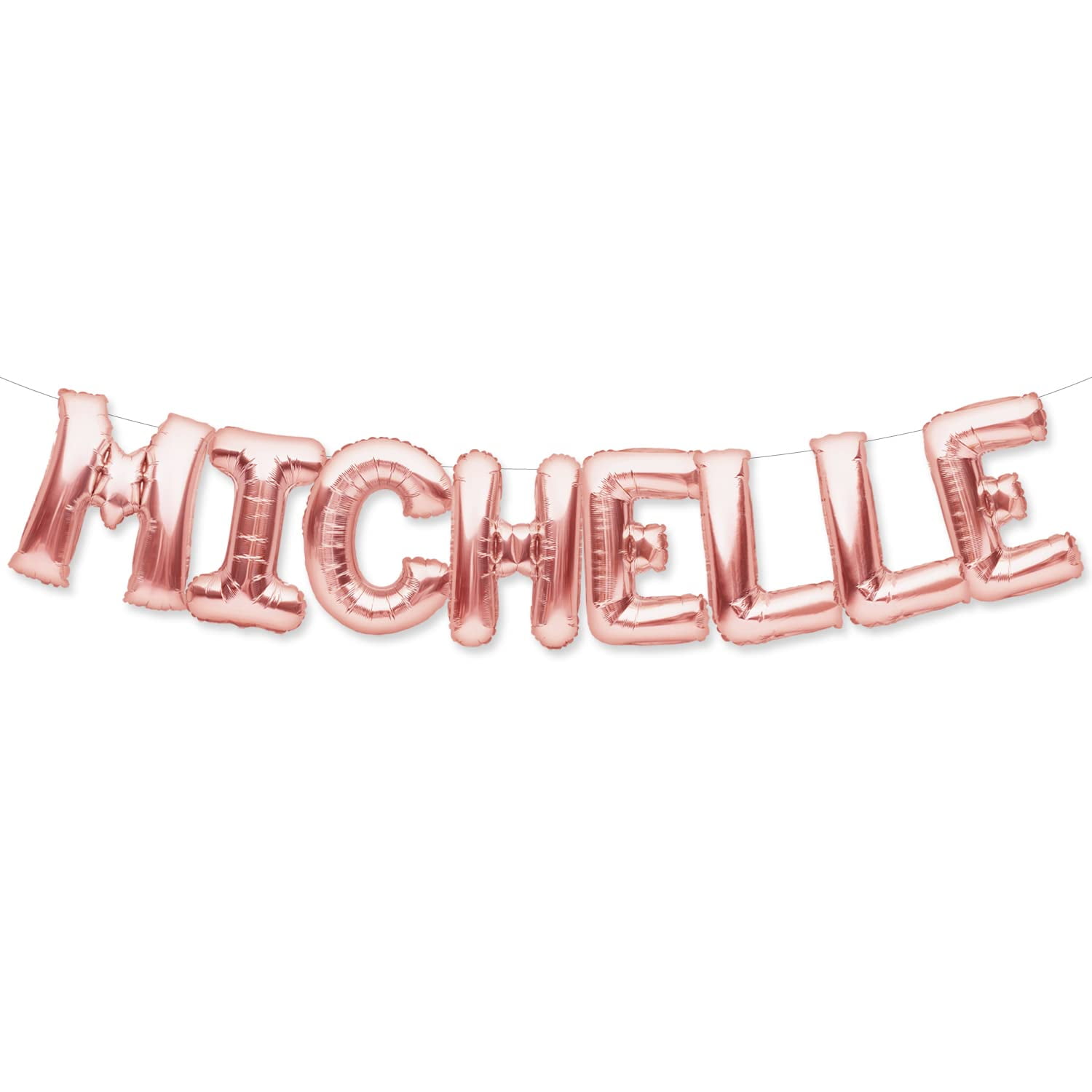 PartyForever MICHELLE Balloon Banner Big 16 Inch Rose Gold Foil ...