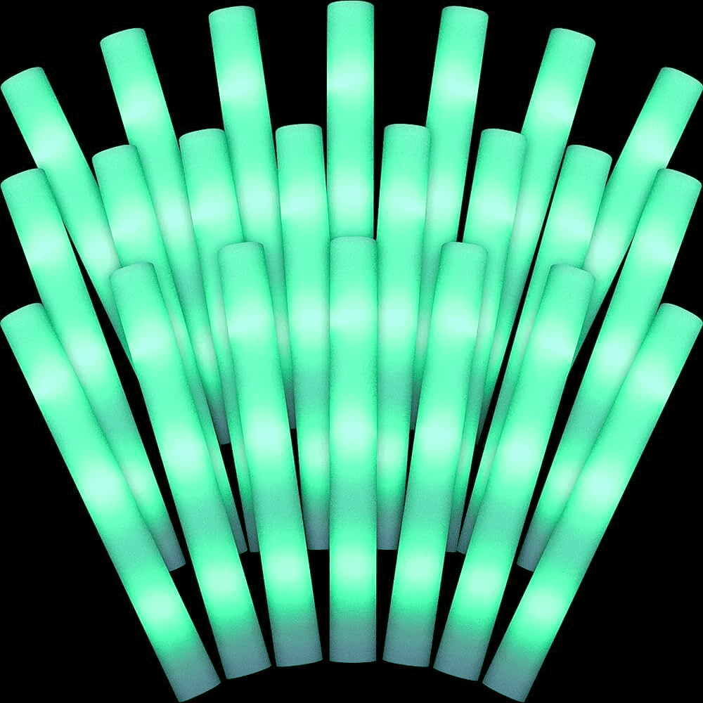 PartyGlowz LED Foam Sticks Wands Batons 3 Flashing Mode Light Up Glow ...