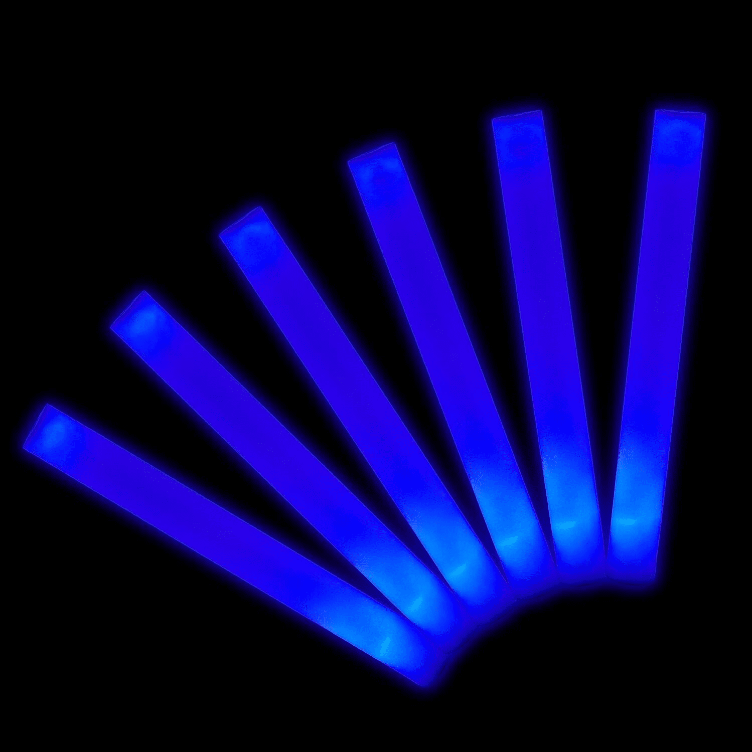 PartyGlowz LED Foam Sticks Wands Batons 3 Flashing Mode Light up Glow ...