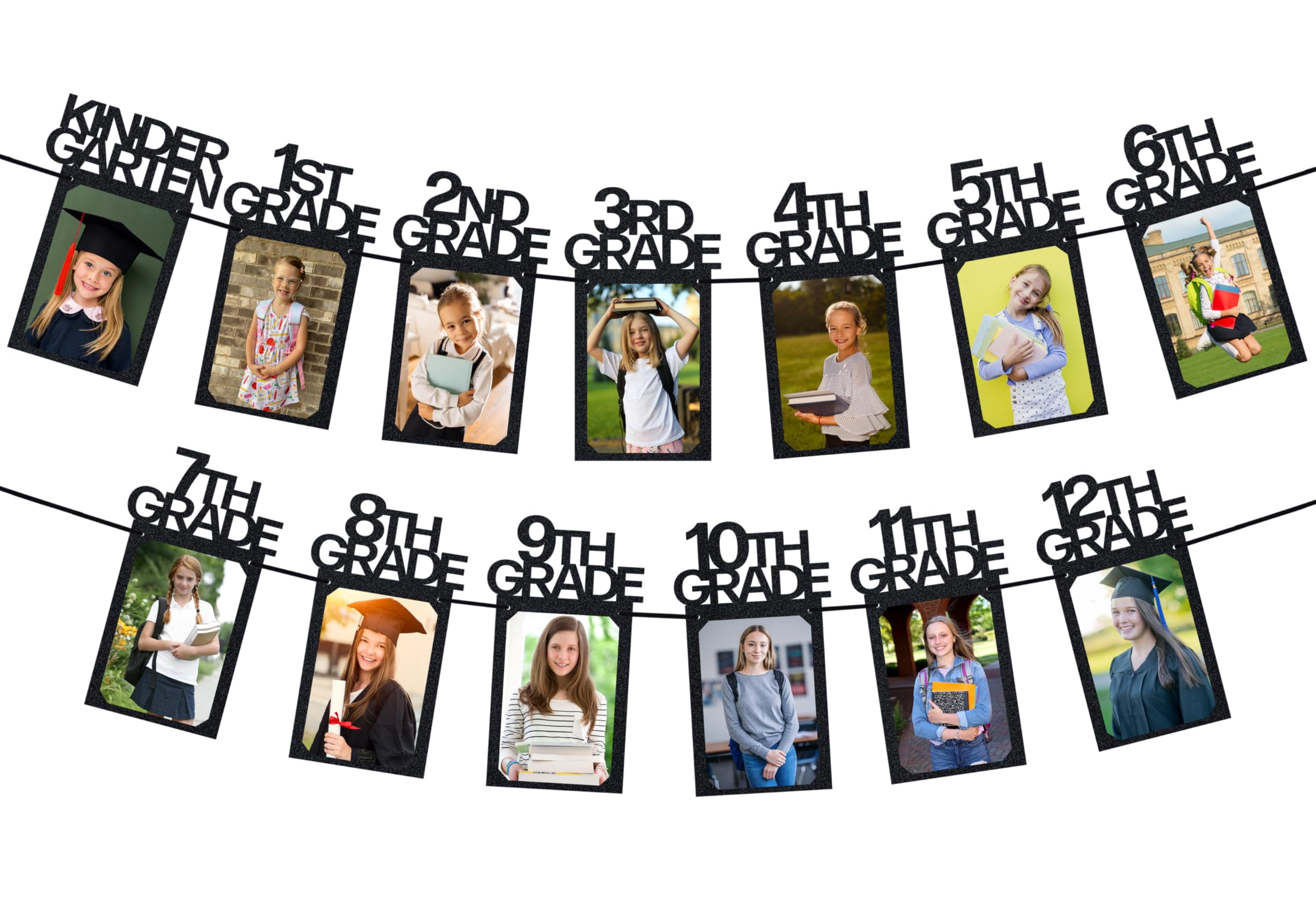 PartyHooman Graduation Photo Banner K-12, Kindergarten to H2FSD12th ...