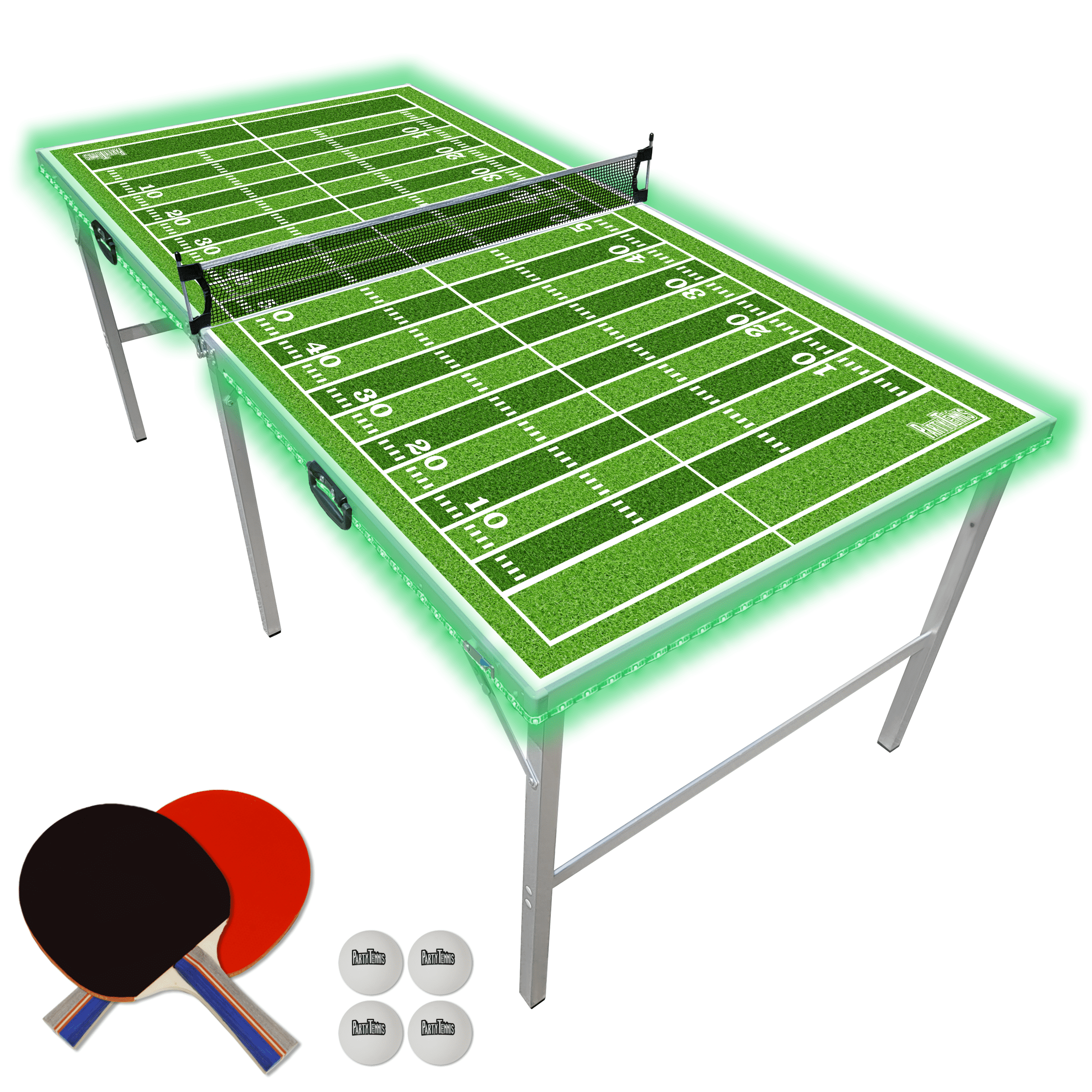 PartyLife 6ft x 3ft Folding Ping Pong Table - LED Lights - Walmart.com