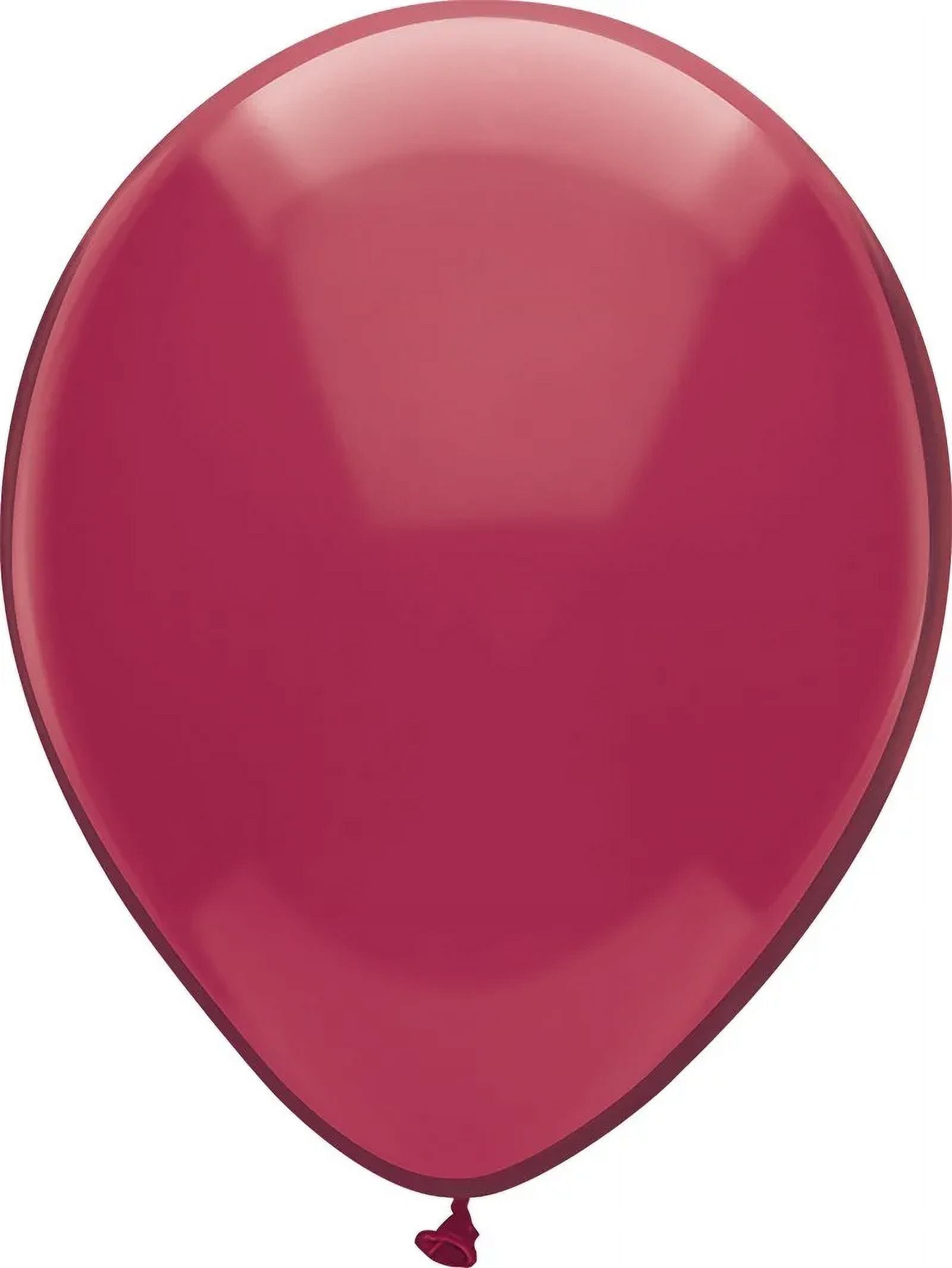 PartyMate Solid Color Latex Balloons, 50-Count, Deep Burgundy - Walmart.com