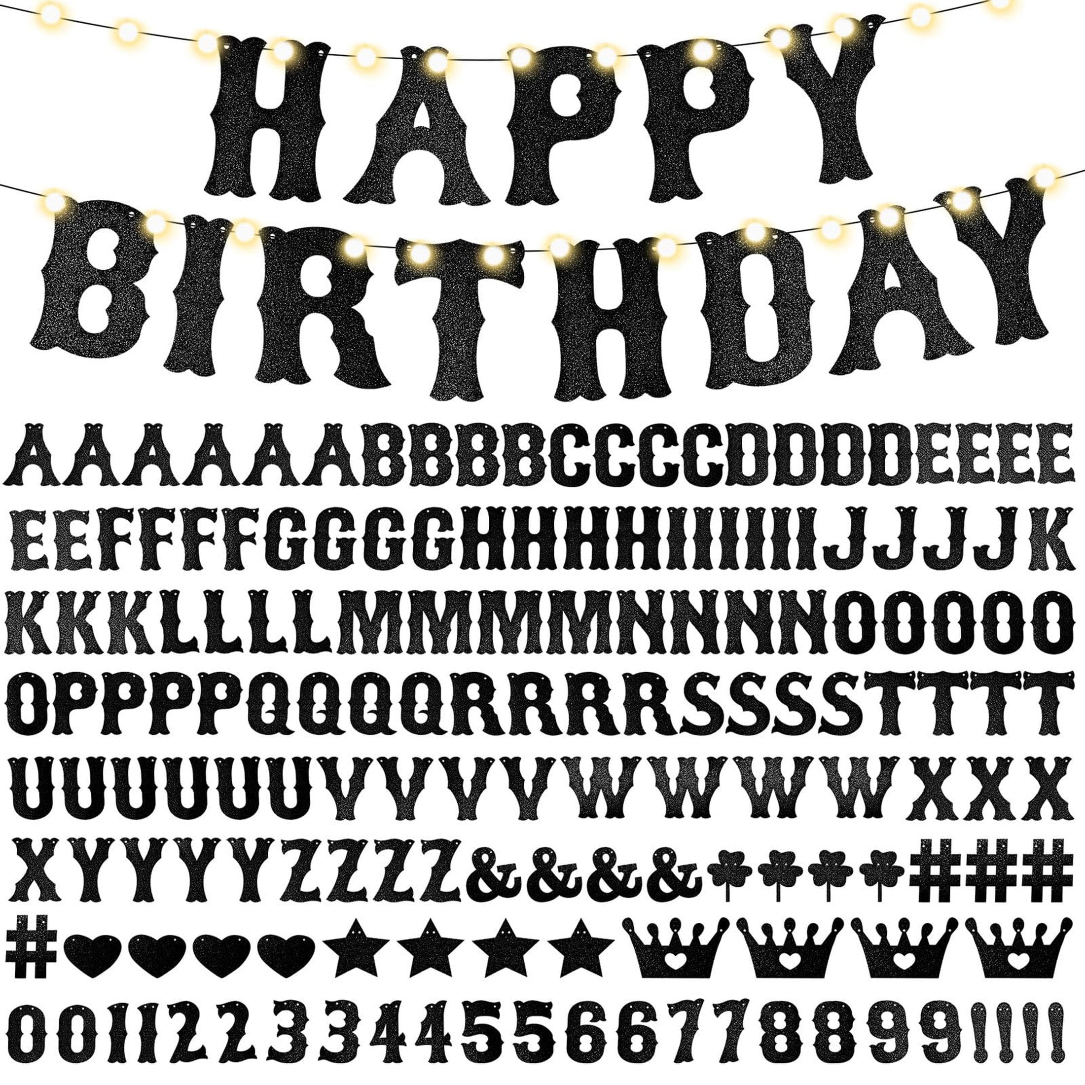 PartyPro BannerCraft Kit: Personalized DIY Letter Banner Set with 162 ...