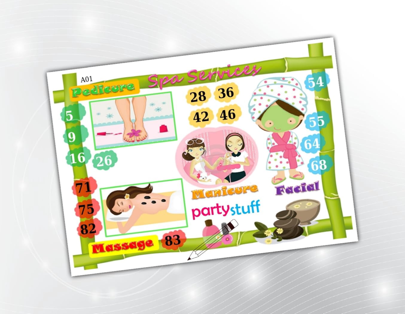 PartyStuff Spa Theme Tambola Housie Tickets Kitty Games Designer Kukuba ...