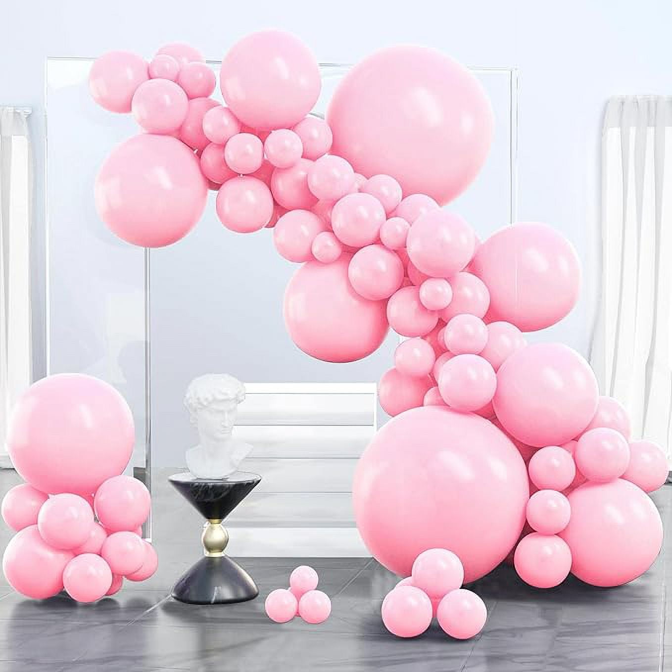 PartyWoo 100 pcs Pink Balloons in Various Sizes (36, 18, 12, 10, 5 Inch ...