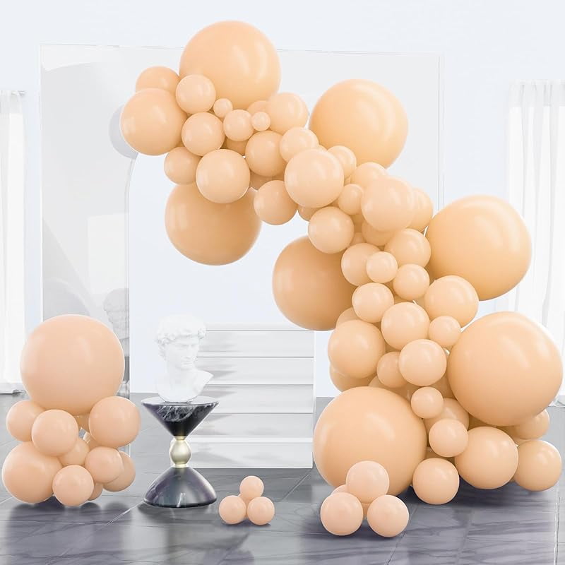 PartyWoo Brown Balloons 100 pcs Different Sizes of 18 12 10 5 Inch Boho ...