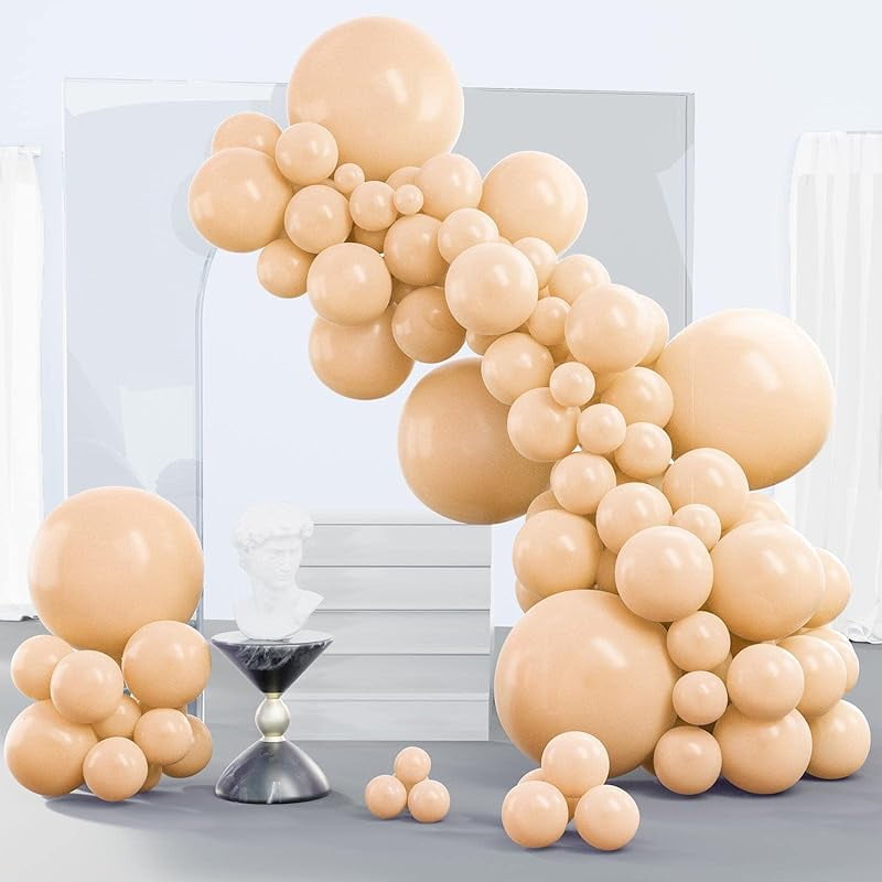 PartyWoo Brown Balloons 140 pcs Different Sizes of 18 12 10 5 Inch Boho ...